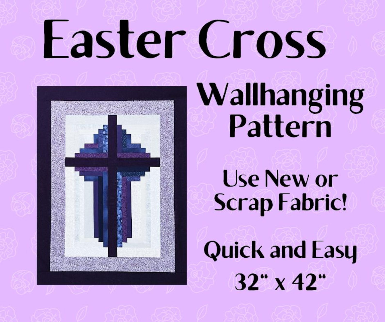 Christian Cross Quilt Pattern, Log Cabin Cross, PDF Download, Beginner ...