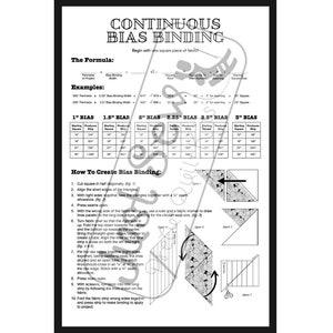 Quilt Room Artwork, Bias Binding, Reference Chart, Printable PDF ...