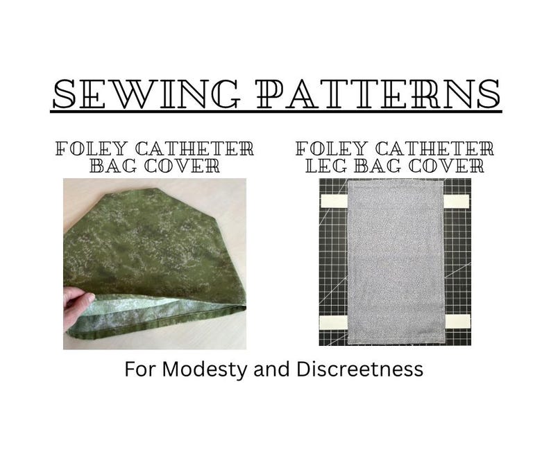 Catheter Bag Cover Sewing Pattern PDF | Foley Overnight & Leg Bag ...