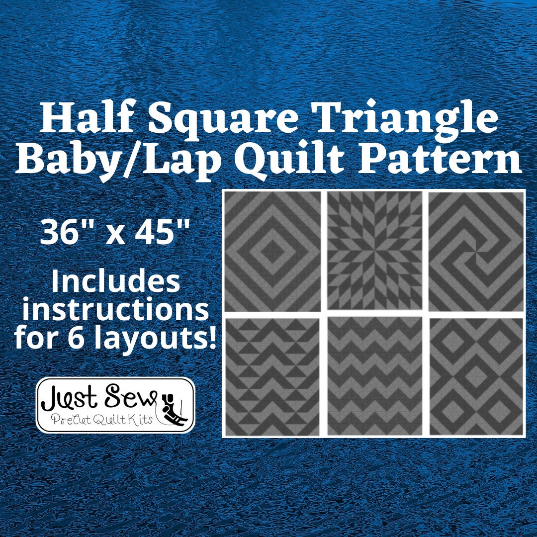 PDF Quilt Pattern Half Square Triangle Easy Beginner Quilt - Etsy