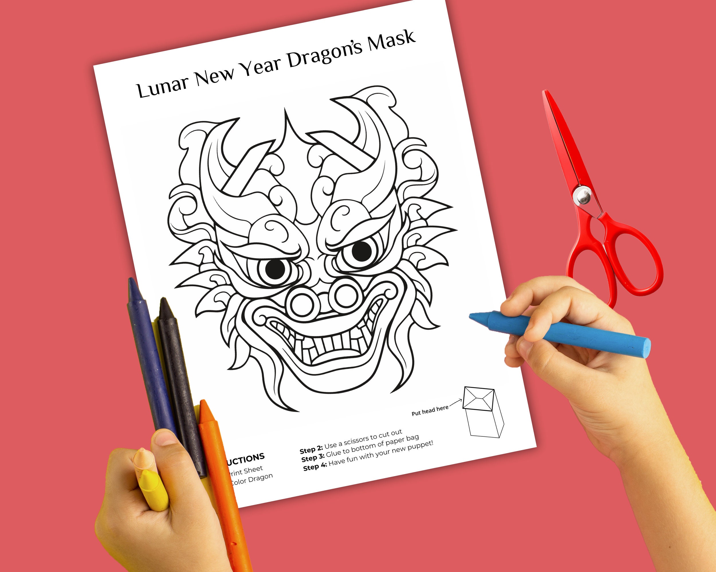 Dragon Hand Puppet Craft Kit Brings Lunar New Year Alive, Ideal Chinese ...