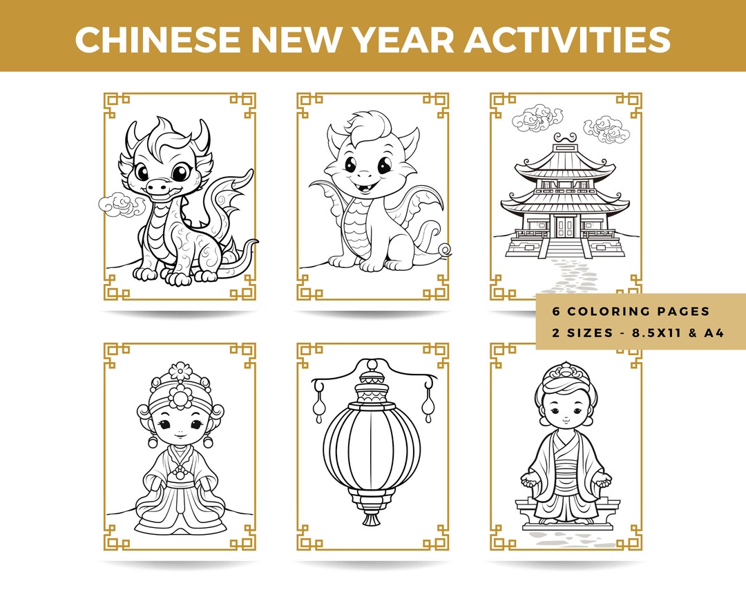 Lunar New Year Coloring Pages Chinese New Year Coloring Pages Lunar New ...
