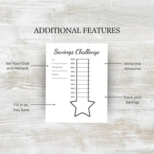 Money-saving Challenge Savings Tracker Printable Budget Planner ...
