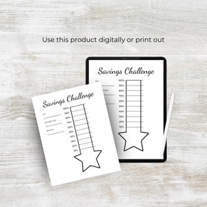 Money-saving Challenge Savings Tracker Printable Budget Planner ...