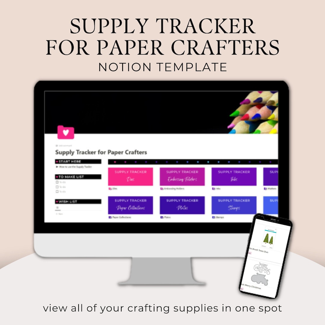 Ultimate Craft Supply Tracker for Paper Crafters - Organize All Your ...