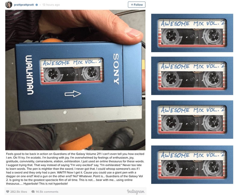 Guardians of the Galaxy Star-lord Walkman Awesome Mix Vol. 2 - Etsy