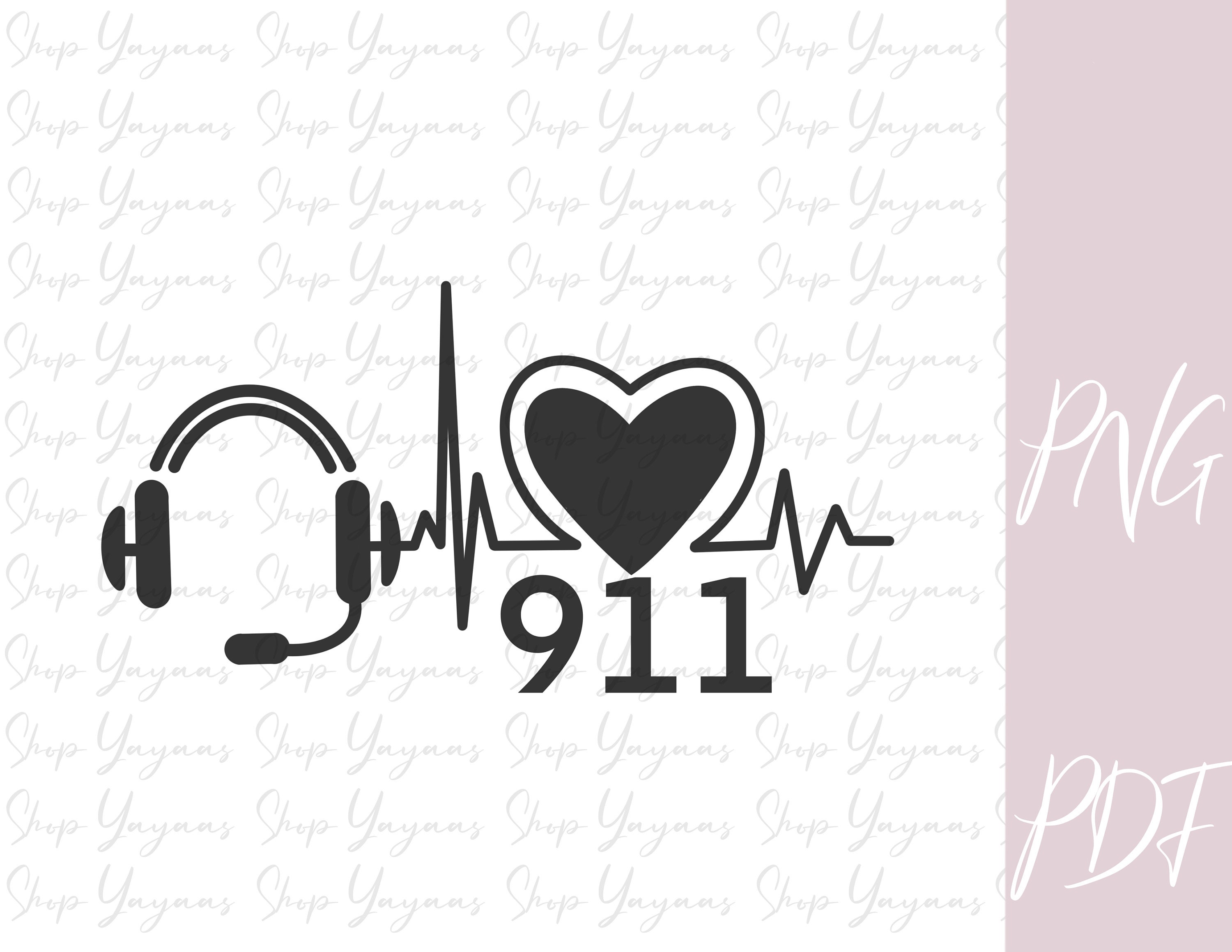 Dispatch 911 Heart Sublimation PNG File Digital Download Only - Etsy