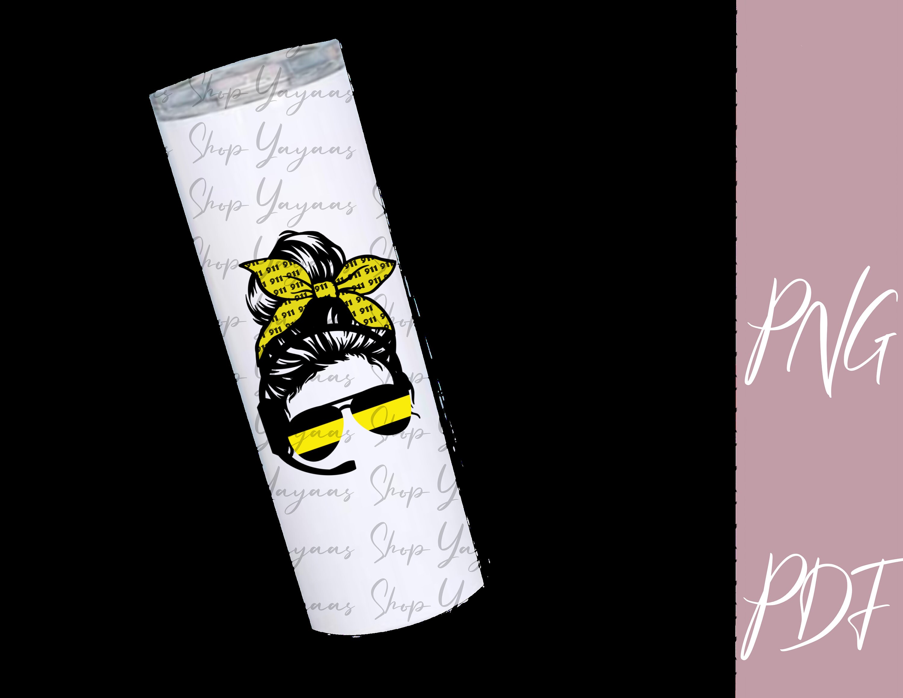 911 Dispatch Girl Bun Sublimation PNG File Digital Download - Etsy