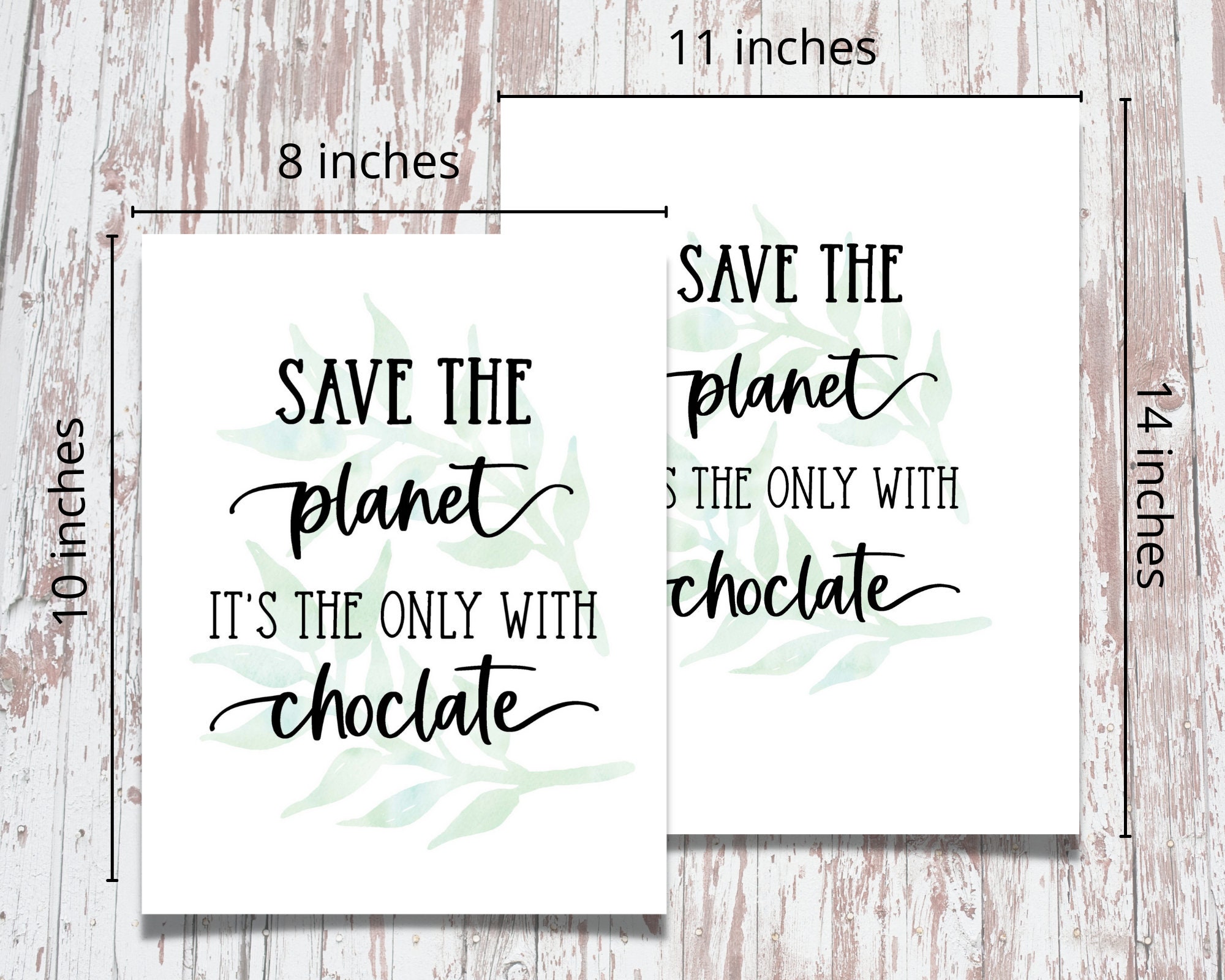 Eco-friendly Quote Art Printable Poster, Eco-friendly Housewarming Gift ...