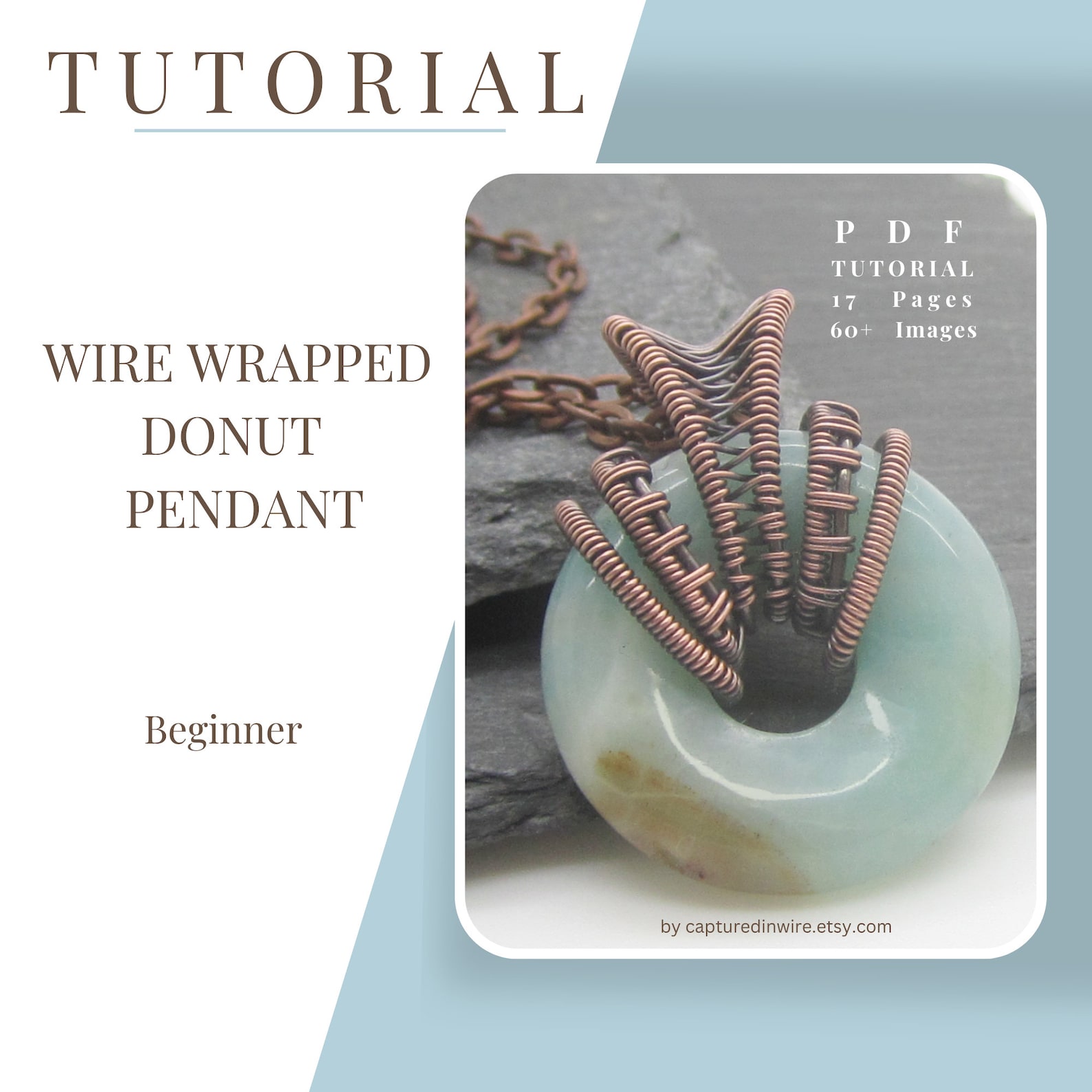 Wire Wrapped Donut Bead Tutorial, Digital PDF Download for Beginners ...