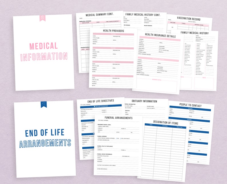 Emergency Binder Printable and Fillable in Case of Emergency - Etsy