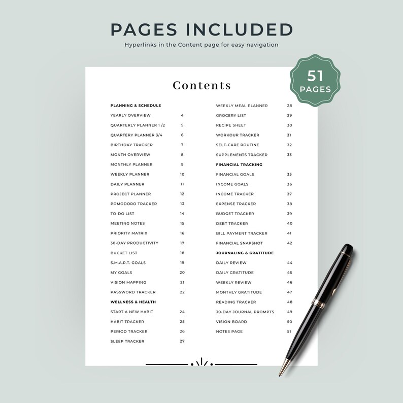 Personal Planner Bundle Trackers, Printable Planner, Daily Planner ...