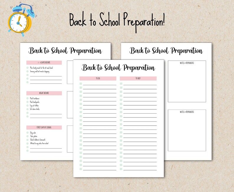 Back to School Printable Planner for Parents Back to School | Etsy