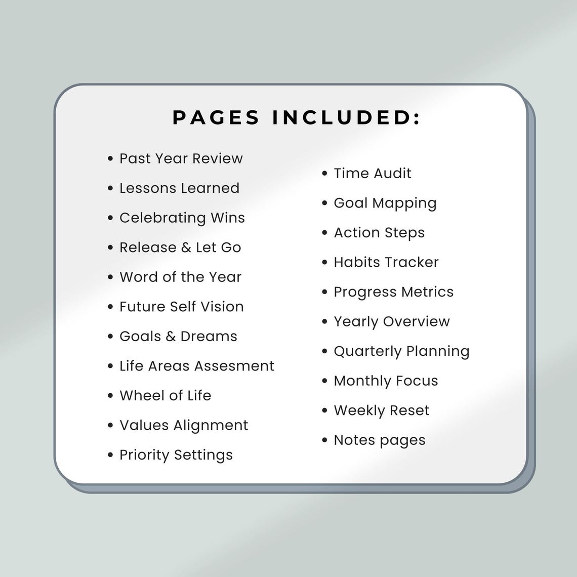 Reset Journal: Printable Goal Planner for Personal Growth (digital ...