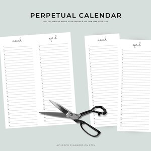 2025 Calendar Bundle Printable, Perpetual Calendar & 2025 Year at a ...