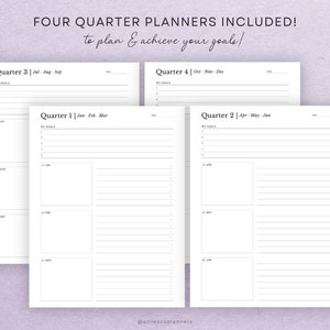 Quarterly Planner Printable Inserts To-do List Yearly - Etsy