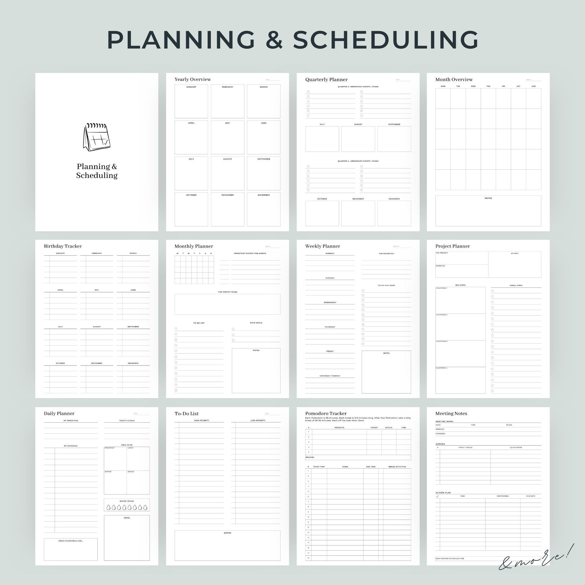 Personal Planner Bundle Trackers, Printable Planner, Daily Planner ...