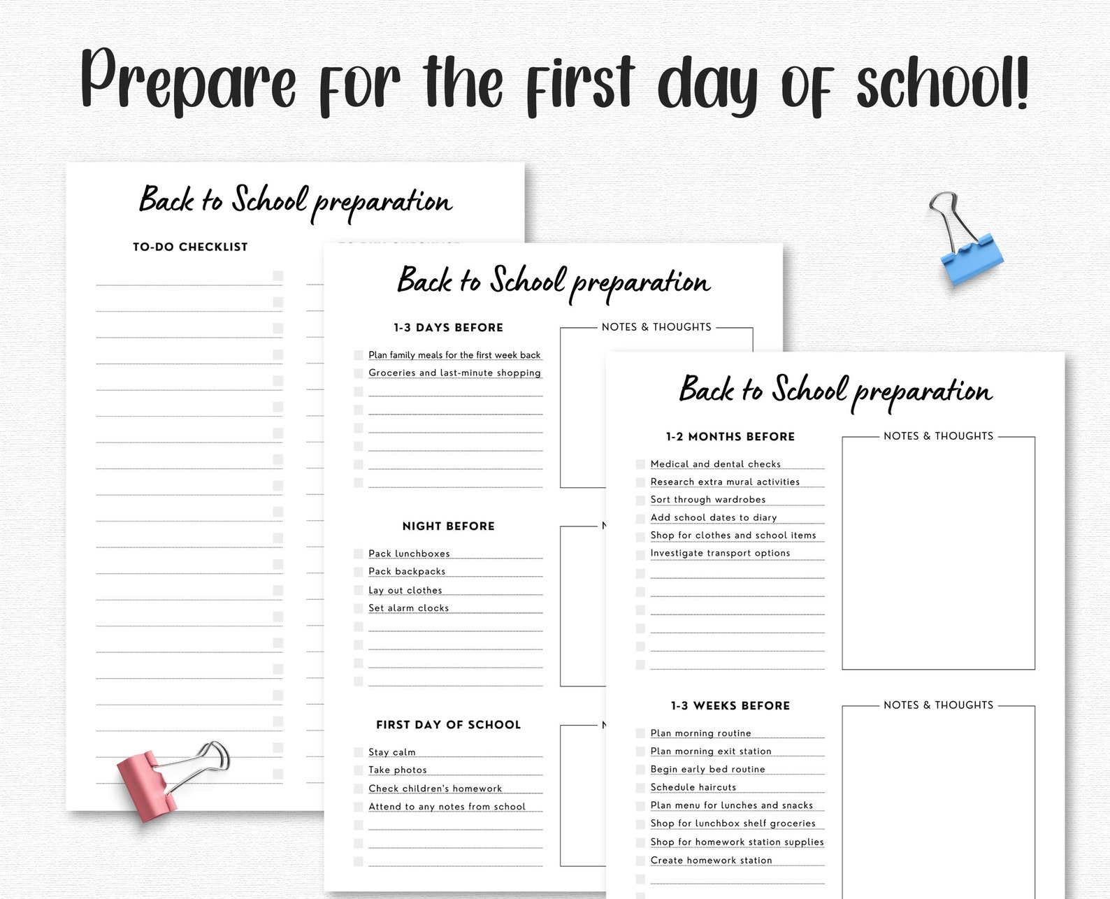 Back to School Printable Planner for Parents Back to School - Etsy