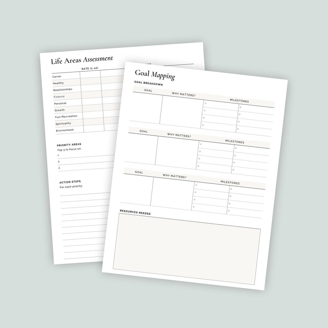Reset Journal: Printable Goal Planner for Personal Growth (digital ...