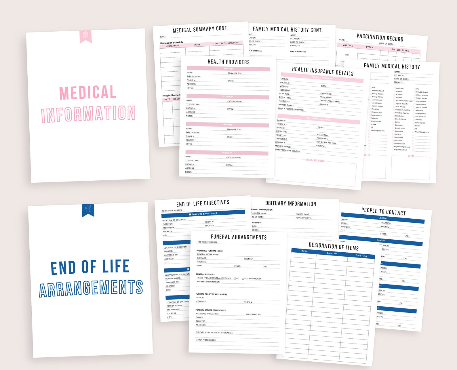 Emergency Binder Printable and Fillable in Case of Emergency - Etsy