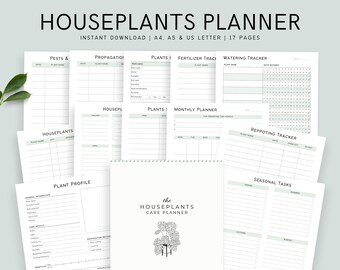 House Plants Care Planner Printable, Plant Care Journal, Plant Planner ...