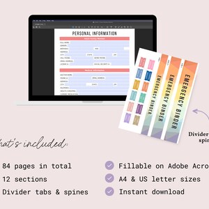 Emergency Binder Printable and Fillable, in Case of Emergency Printable ...