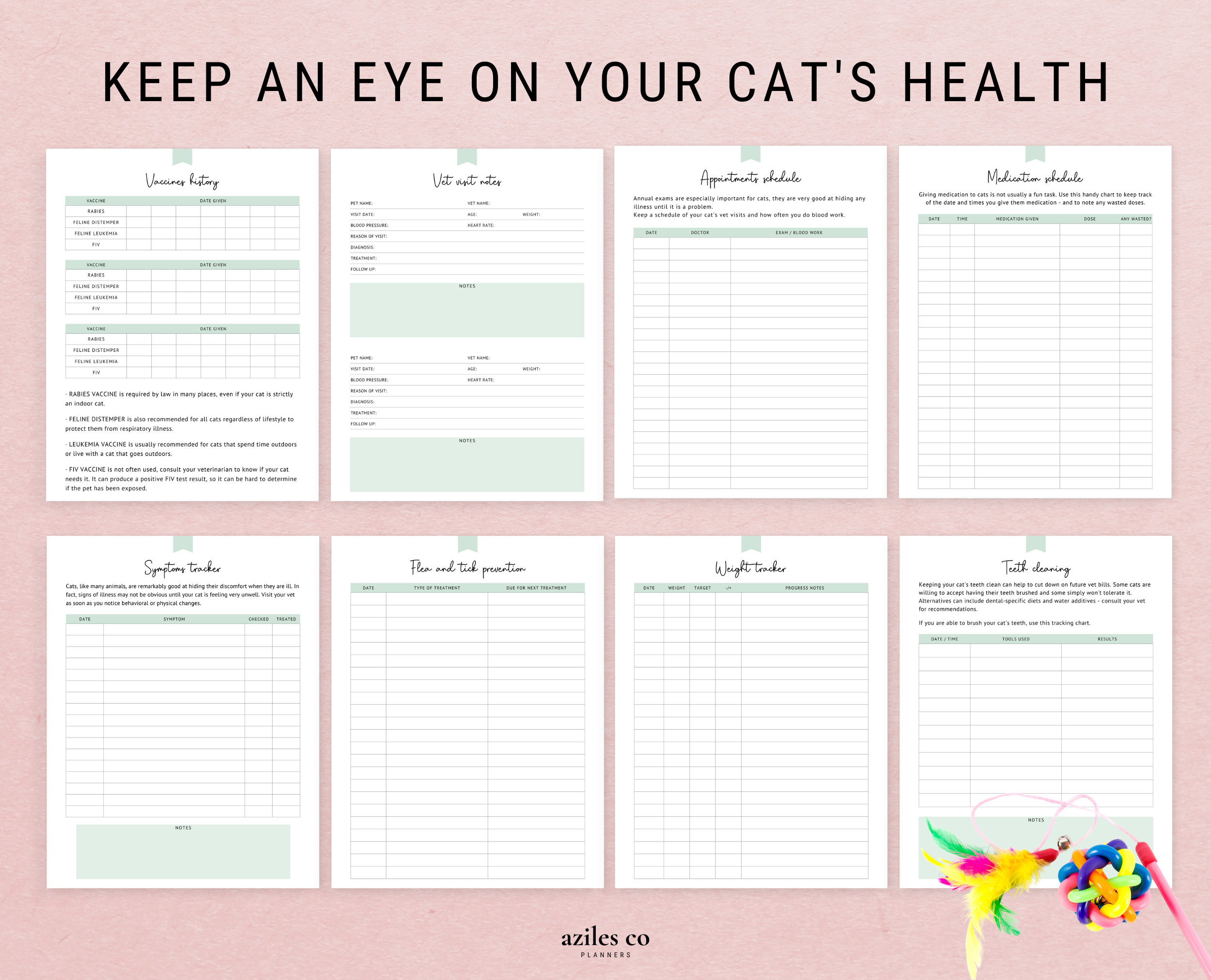 Cat Care Planner Printable Pet Care Printable Planner - Etsy Canada