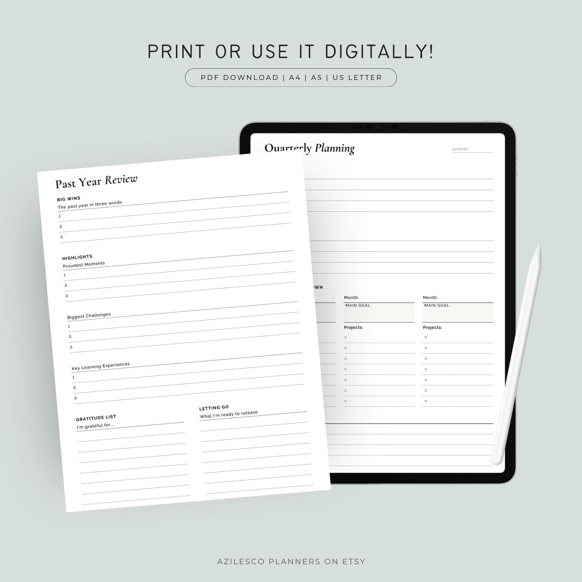 Reset Journal: Printable Goal Planner for Personal Growth (digital ...