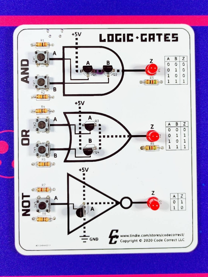 Logic Gates Learning Kit #2 - Transistors - Etsy Logic Gates Learning Kit #2 - Transistors - Etsy