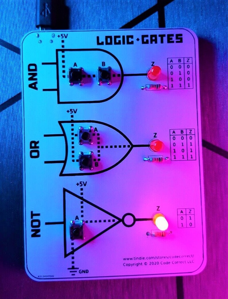 Logic Gates Learning Kit #1 - Switches - Etsy Logic Gates Learning Kit #1 - Switches - Etsy