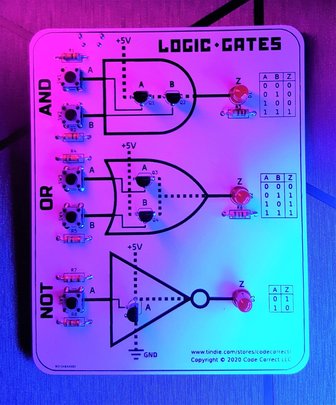 Logic Gates Learning Kit 2 Transistors Etsy UK Logic Gates Learning Kit 2 Transistors Etsy UK