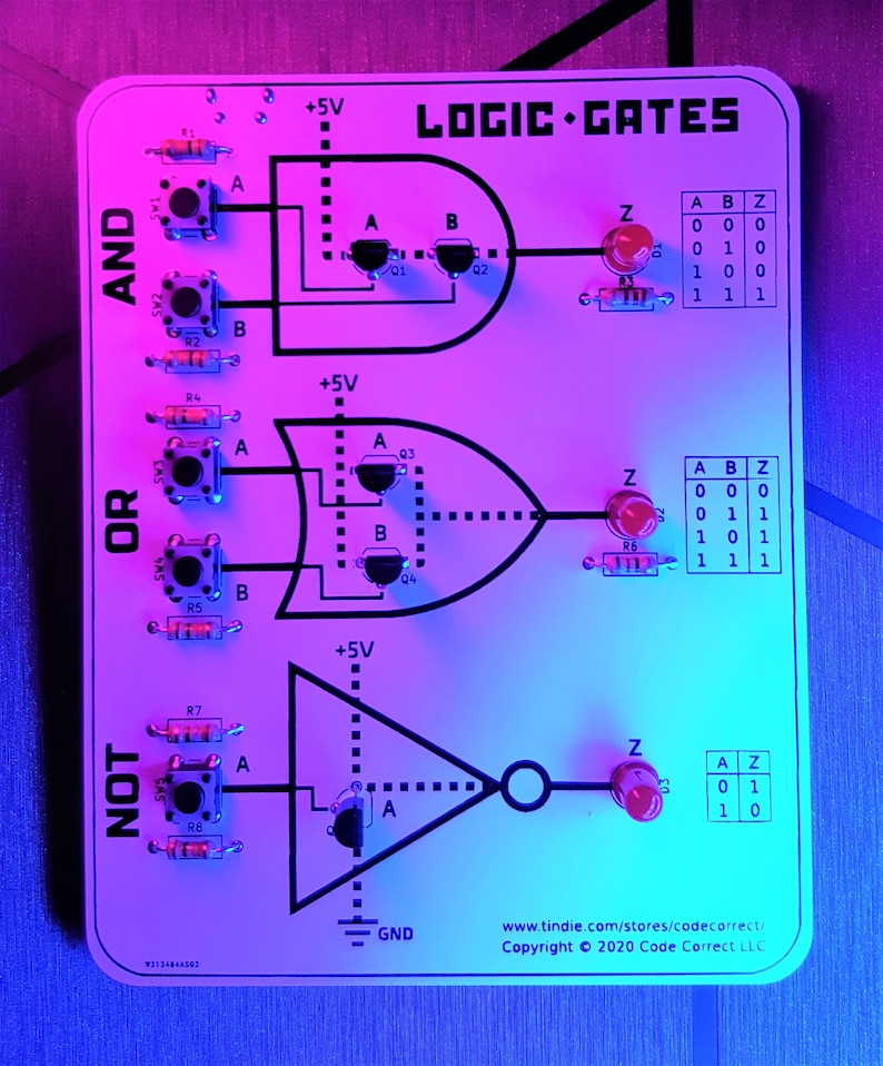 Logic Gates Learning Kit #2 - Transistors - Etsy Logic Gates Learning Kit #2 - Transistors - Etsy