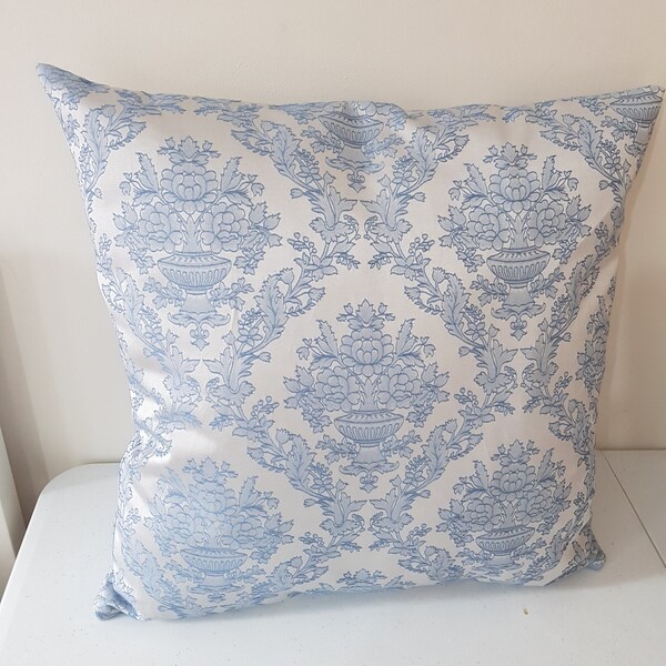 Blue Damask Pillow - Etsy