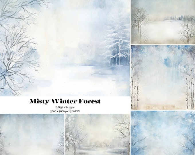 Winter Time Background, Watercolor Texture, Digital Paper Clipart ...