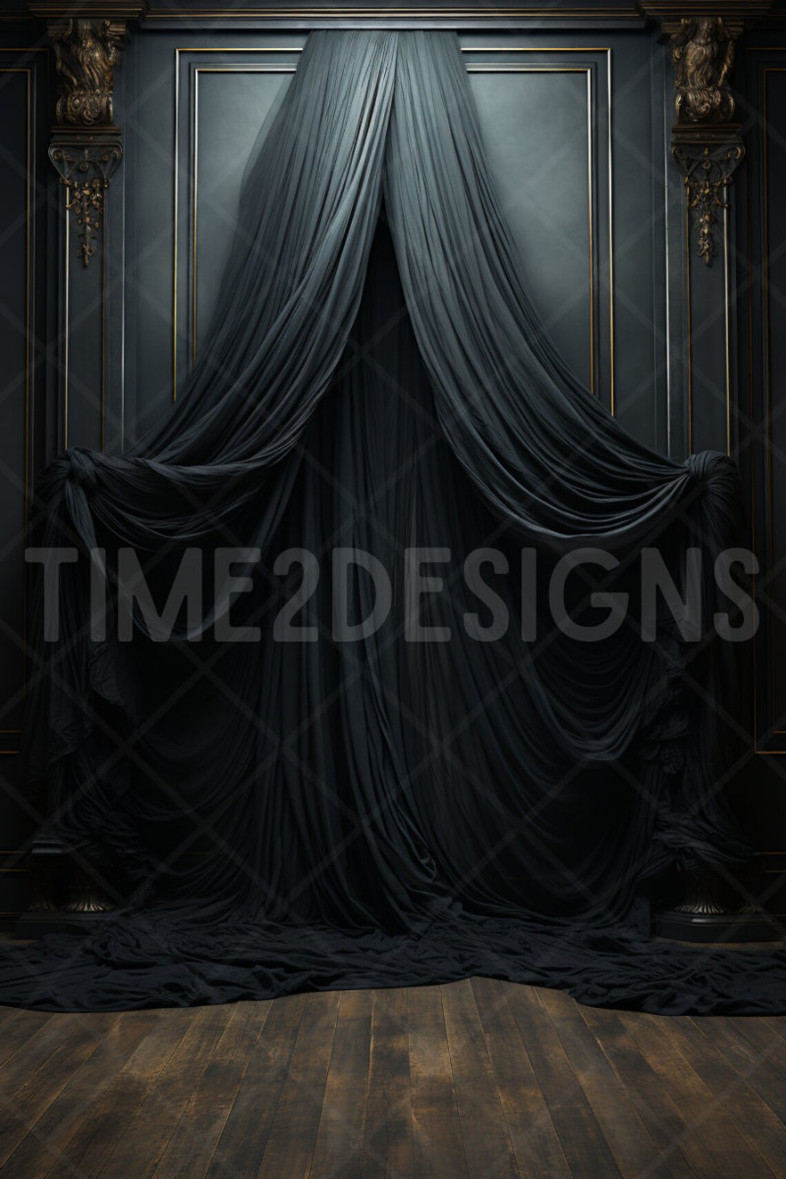 Black Curtain Digital Backdrop Maternity Backdrop Overlays Studio ...