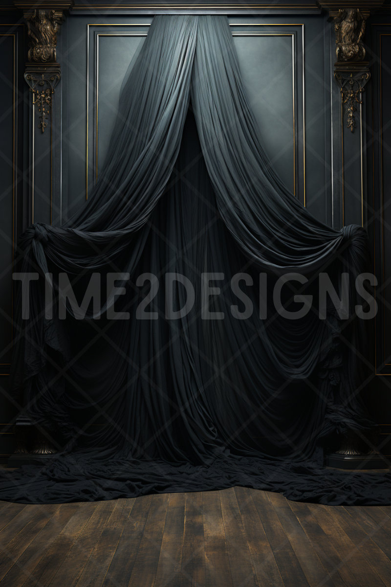 Black Curtain Digital Backdrop: Maternity & Fine Art Overlays (PNG ...