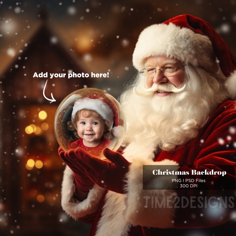 Santa Backdrop - Etsy