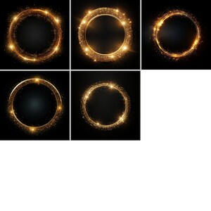 Golden Maternity Rings Overlays Circle Halo Maternity Light Ring Frame ...