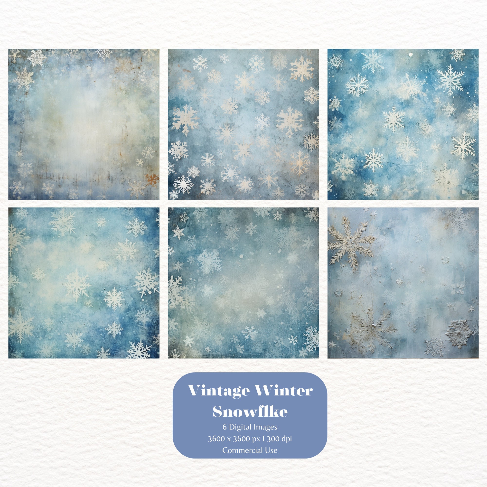 Winter Snowflake Junk Journal Paper Background Christmas Crafts Winter ...