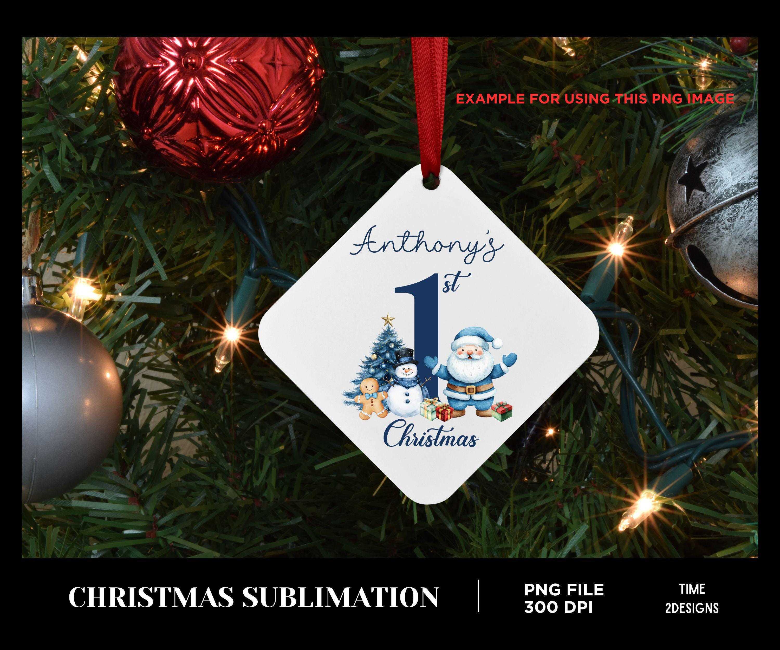 Baby's First Christmas PNG Blue Christmas Clipart 1st Christmas Red ...