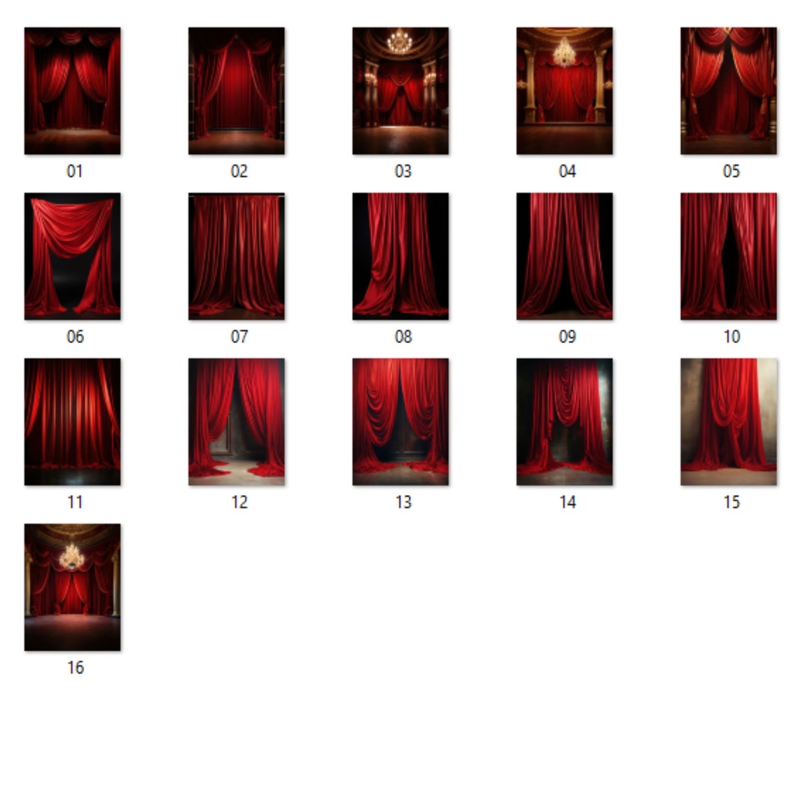 Red Curtain Digital Backdrop: Fine Art Photography Overlays (digital ...