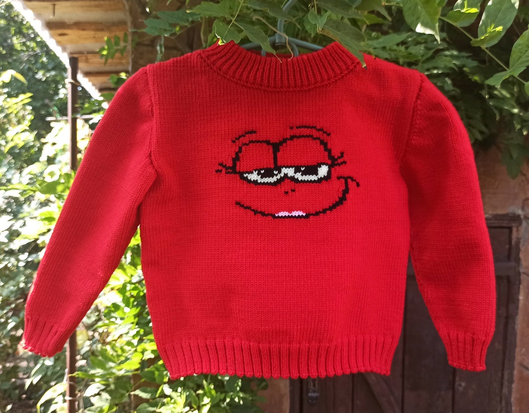 Funny Girl Face Sweater - Sweater for Kids With Laughing Face - Winter Warm Sweater - Toddler ...
