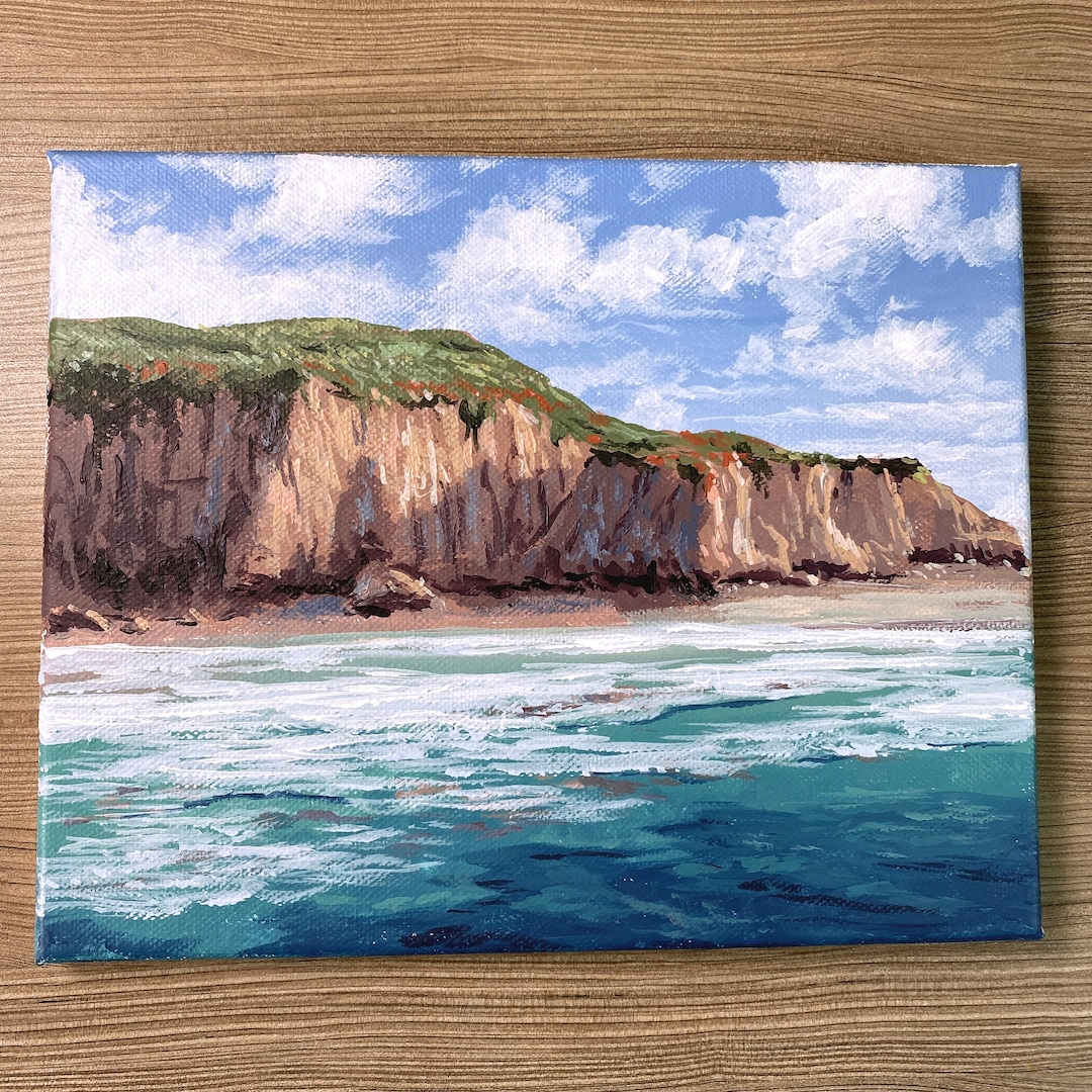 Acrylic Painting Deep Blue Ocean - Etsy