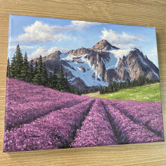 Lavender Painting Acrylic