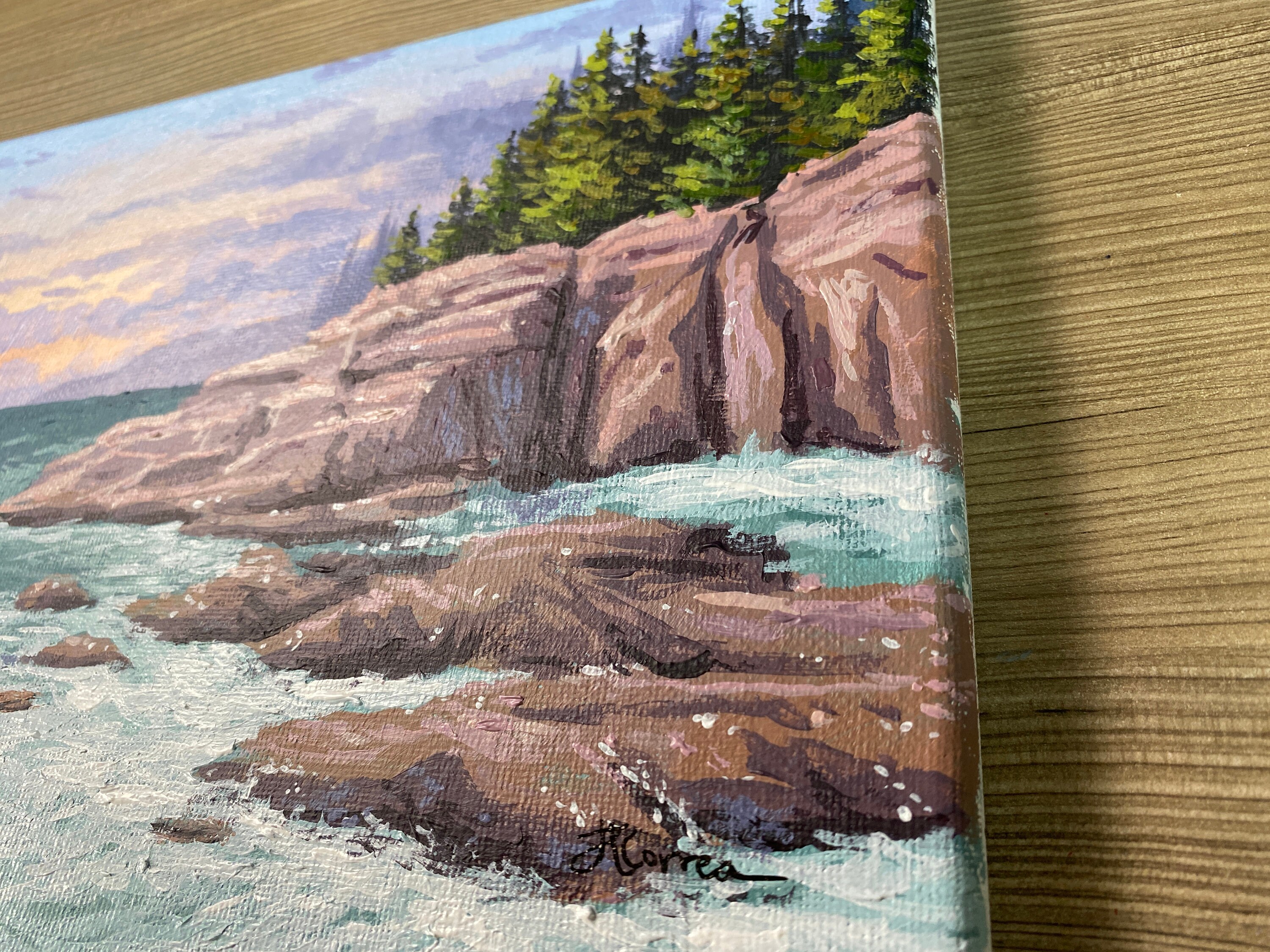 Acrylic Painting Seashore Waves (original Painting) - Etsy