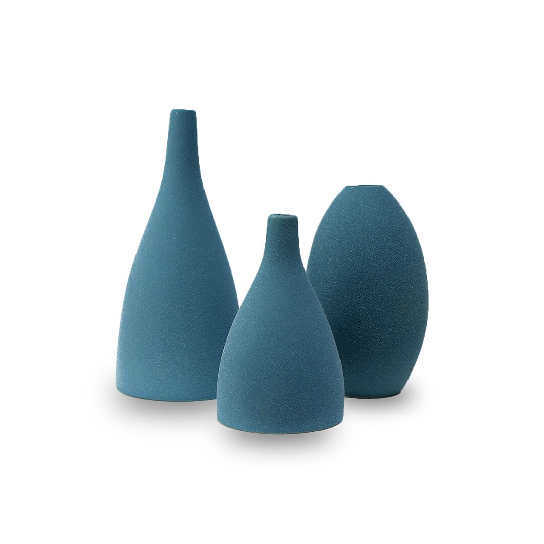 Home Breezes Ceramic Vase Set of 3 decorative Boho Colorful Small Vase ...