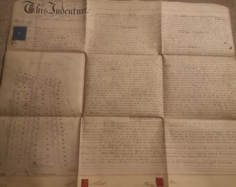 Large Victorian Indenture,antique,beautifully Hand Written,contract ...