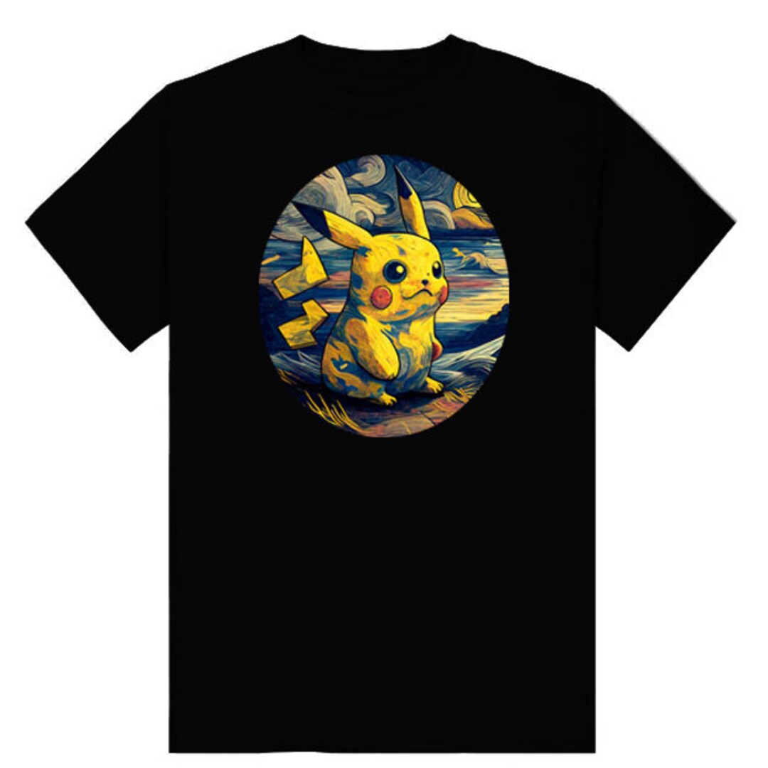 Trippy Van Gough Pikachu T Shirt - Etsy