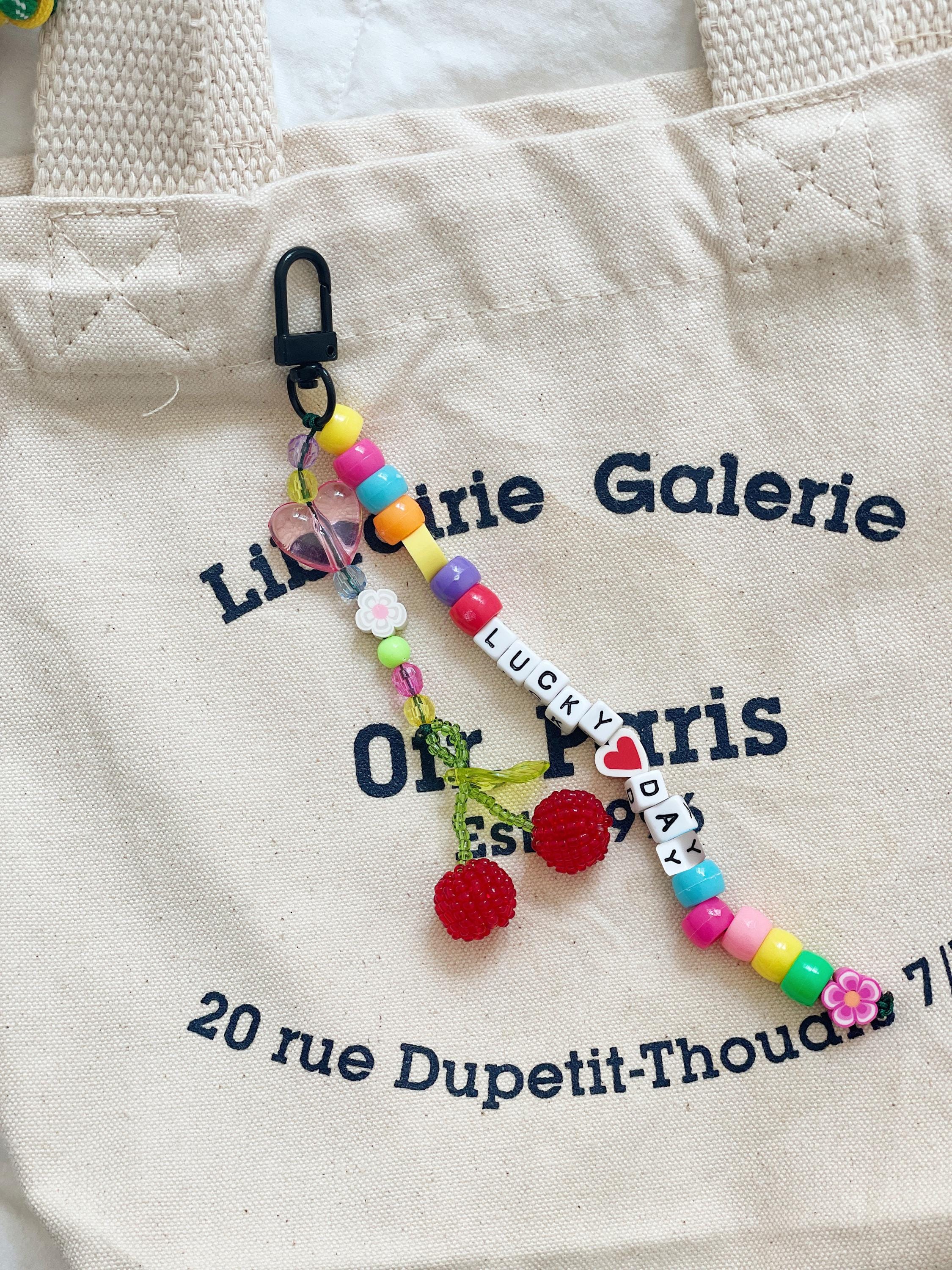 Customize Multi Beaded Keychain / Bag Charm - Etsy