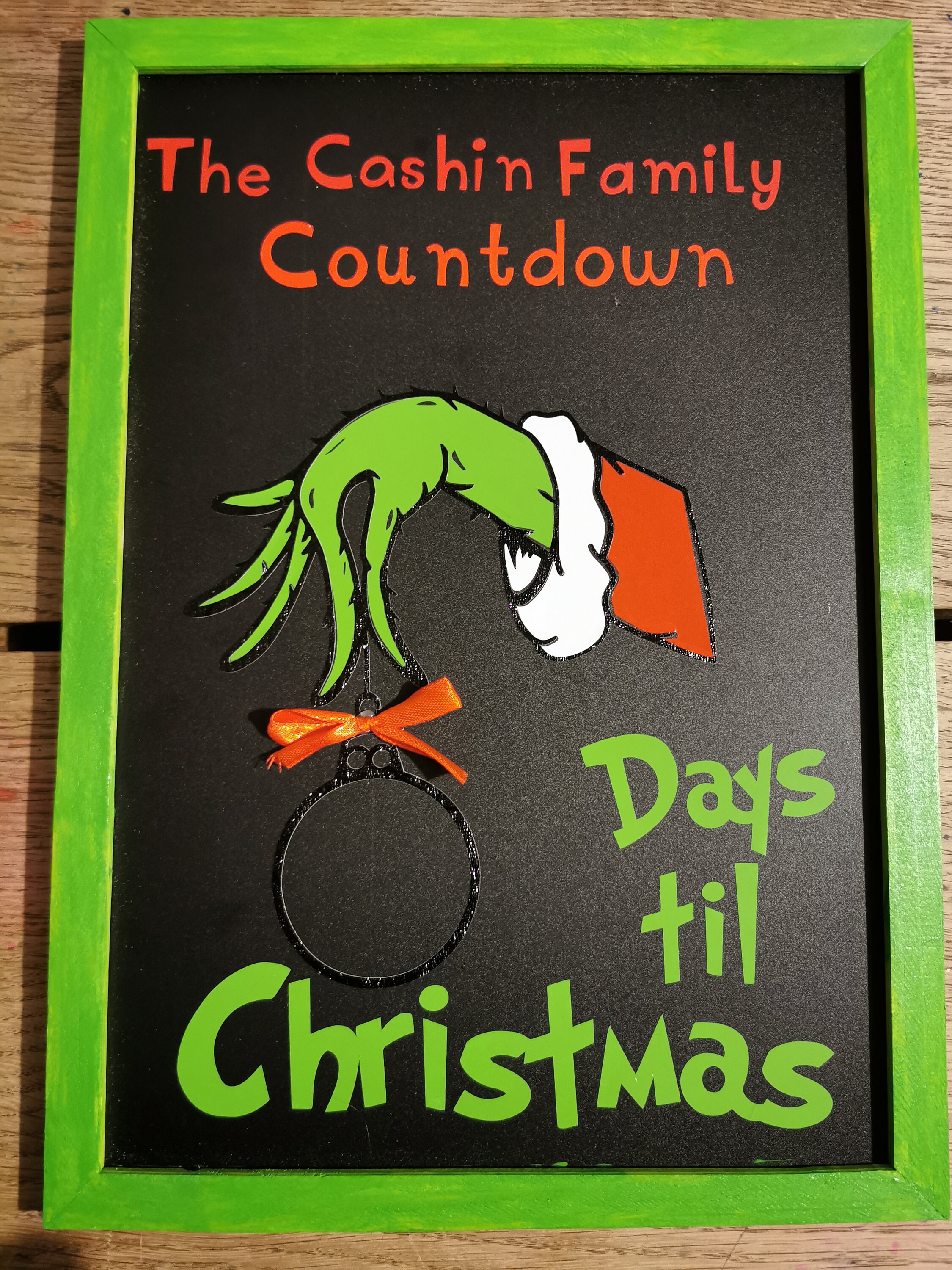 Grinch Count Down to Christmas Board - Etsy